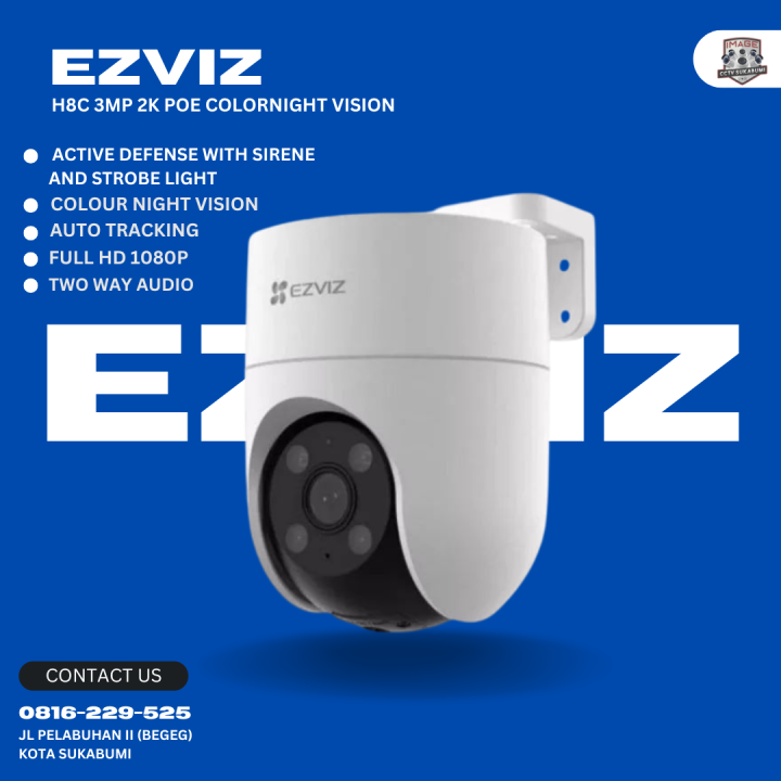 Kamera CCTV EZVIZ H8C 1 PAKET WIRELESS 1080P Outdoor Wifi Smart Camera ...