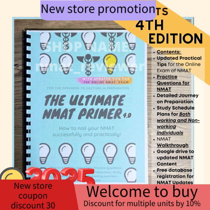 NMAT REVIEWER 2025 (THE ORIGINAL ULTIMATE) (with Online Tips, and NMAT Google Drive) | Lazada PH