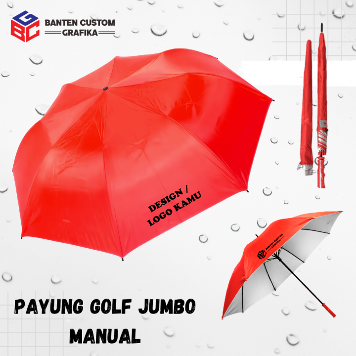 Sablon Printing Payung Jumbo Golf Umbrella Custom Desain 2sisi | Lazada ...