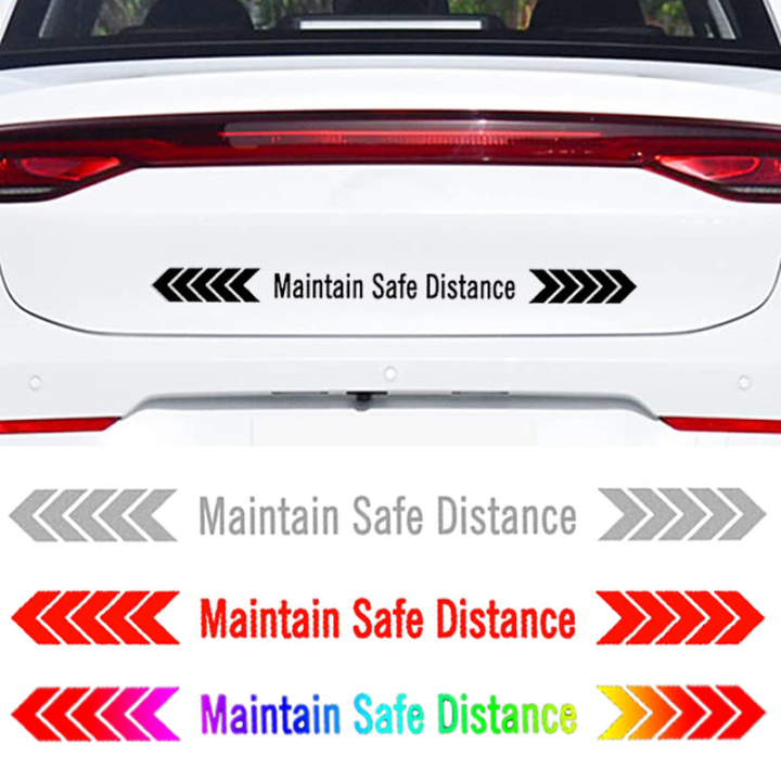 Car Rear Reflective Sticker Arrow Sign Maintain Safe Distance Night ...