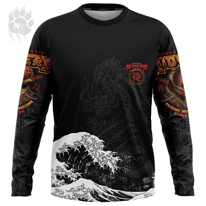 Motosikal T- SHIRT/ Jersey Long Sleeve Raider FEARLESS RIDER JAPAN FULL SUBLIMATION untuk Men ...