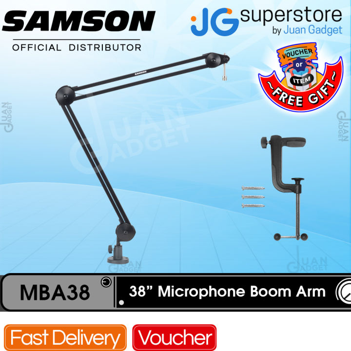 Samson MBA38 38-Inch Solid Matte Finish Microphone Boom Arm Good for ...
