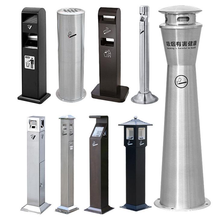 zaej5899 Outdoor stainless steel ashtray vertical civilized column ...