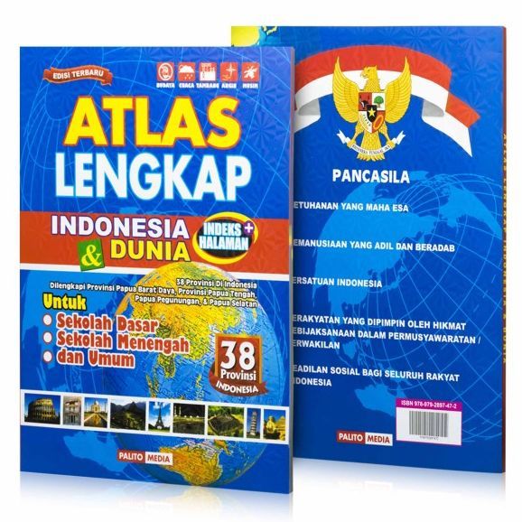 ATLAS LENGKAP 38 PROVINSI INDONESIA & DUNIA (BESAR) | Lazada Indonesia