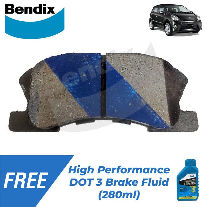 Bendix Brake Pads GCT DB1380 Front Set for Toyota Wigo G (Manual ...