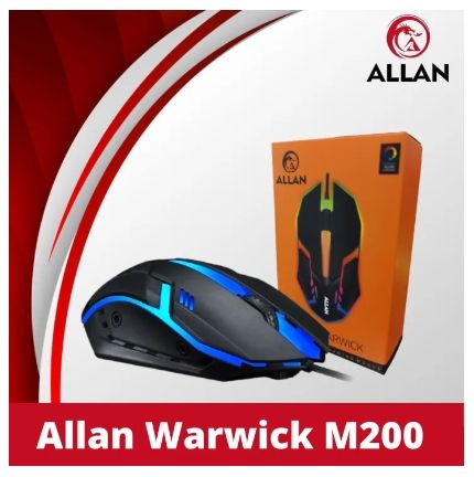 Allan Mechanic M200 Warwick USB LED Gaming Mouse Laptop/Mouse For PC/Pc ...