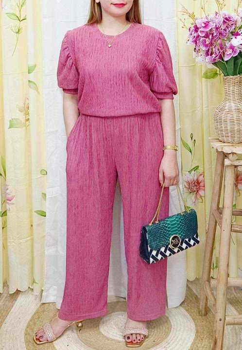 PLUS SIZE PUFF TERNO PANTS UP TO 4XL BARK CREEP FABRIC | Lazada PH