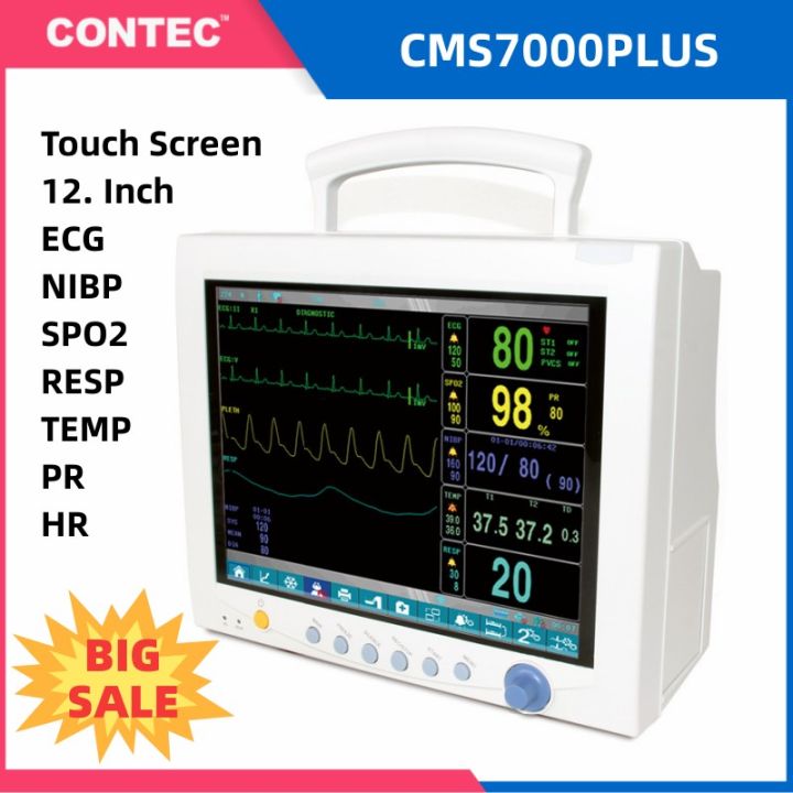 CONTEC Touch Screen CMS7000 PLUS 12.1 Inch ICU Patient monitor cardiac ...