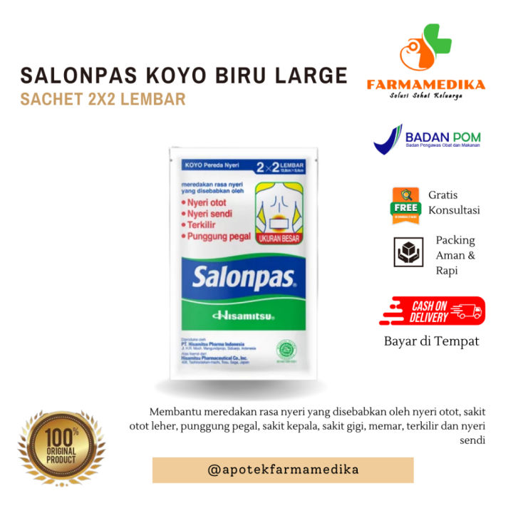 Salonpas Koyo Biru Large Sachet 2x2 LEMBAR | Lazada Indonesia