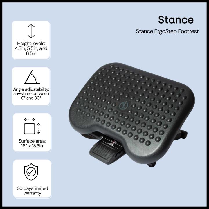 Stance Ergostep- Adjustable Ergonomic Anti-Slip Footrest | Lazada PH
