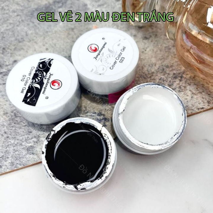 [GIÁ TỐT] Gel vẽ đen, trắng Fengshangmei dùng để kẻ Chất gel đặc có độ ...