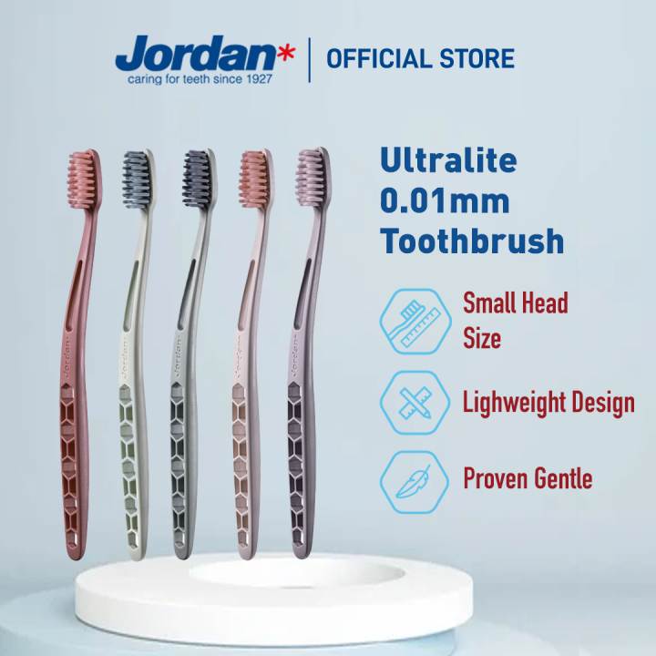 Jordan Adult Ultralite Ultrasoft 0.01mm Toothbrush - Lightweight and ...