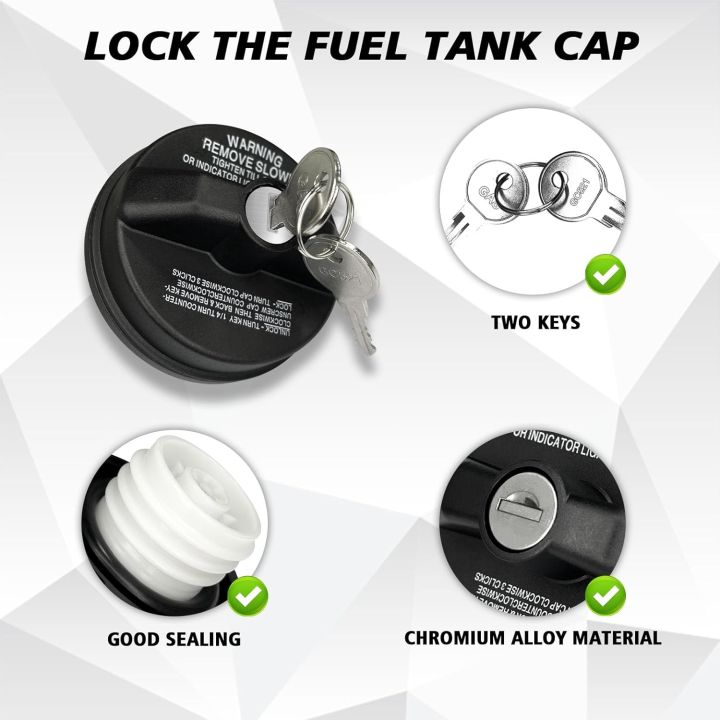 Locking Gas Cap Fuel Tank with Key, Gas Cap Lock Locking Fuel Cap Cover ...
