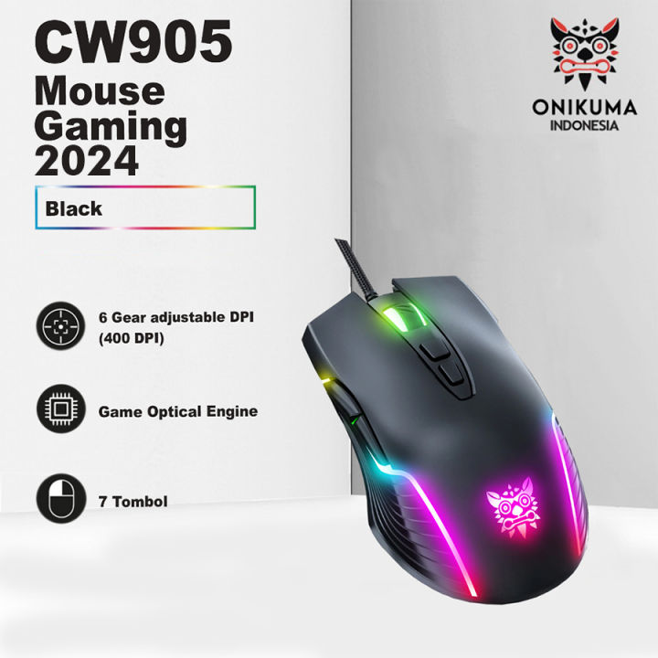 ONIKUMA CW905 Mouse Gaming RGB Kabel Black Original New 2024 | Lazada ...