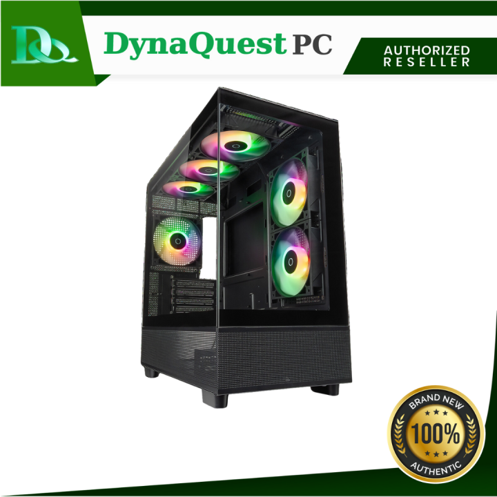 Tecware Infinity M ARGB Dual Tempered Glass mATX Case w/ 3x120mm ARGB ...