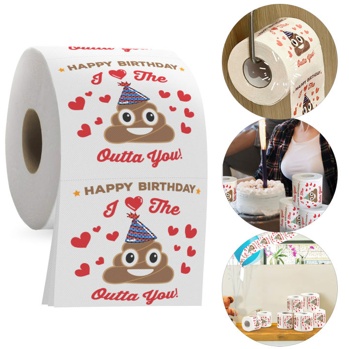 Prank Toilet Paper Roll Quirky Toilet Paper Roll Happy Birthday Toilet ...