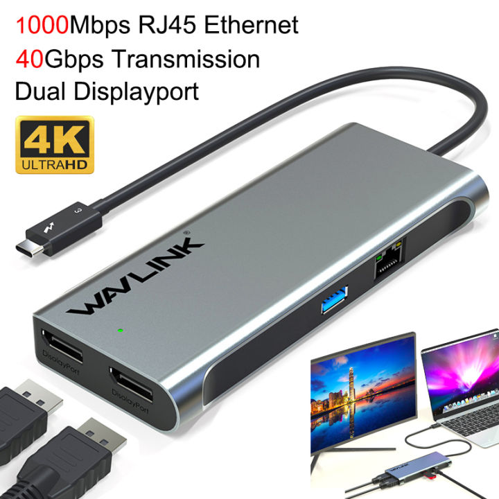 WAVLINK Thunderbolt 3 USB HUB Mini Hub with USB 3.0 and Gigabit ...