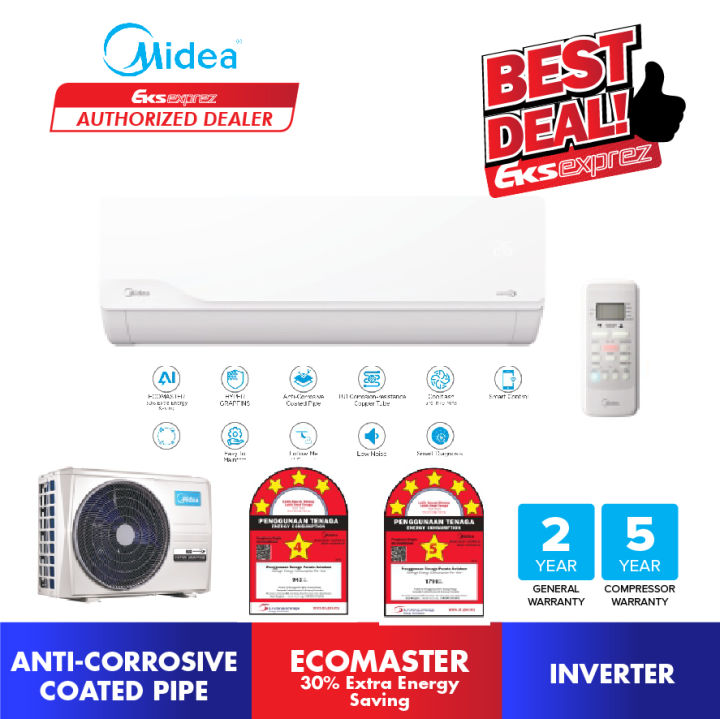 [Built In Wifi] Midea MSGP // MSEPB - 10CRFN8 / 13CRFN8 / 19CRFN8 / 25CRFN8 (1HP/1.5HP/2HP/2.5HP ...