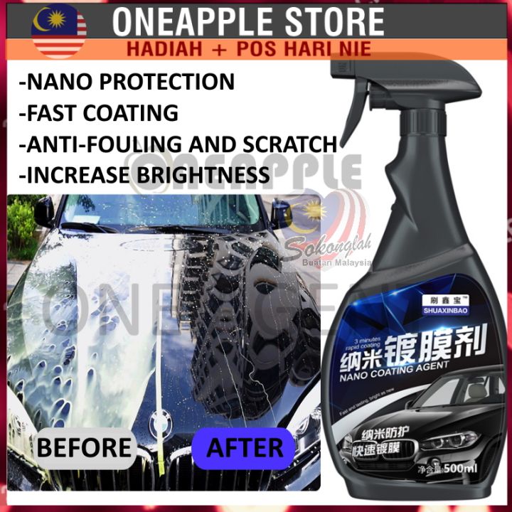 500ML Nano Super Ceramic Car Coating Spray Paint Crystal Nano Nanotech ...