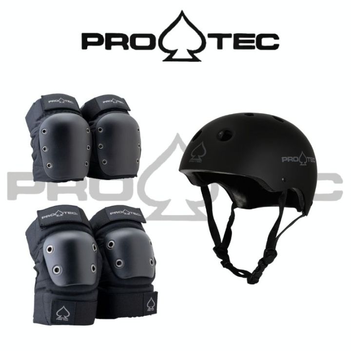 ชุดอุปกรณ์ป้องกันสเก็ตบอร์ด Pro-Tec Helmets Classic & Pro-Tec Street ...