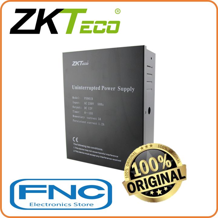 ZKTECO P1205-B2 Door Access 12V 5amp Power Supply With Charges ...