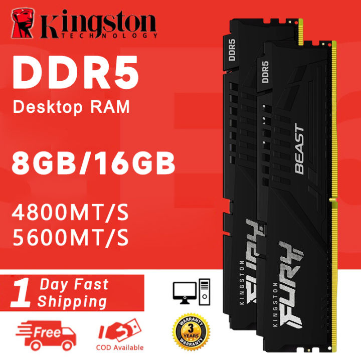 Kingston Fury Beast DDR5 RAM Desktop 8GB 16GB 4800MT/S 5600MT/S PC Gaming Memory | Lazada PH