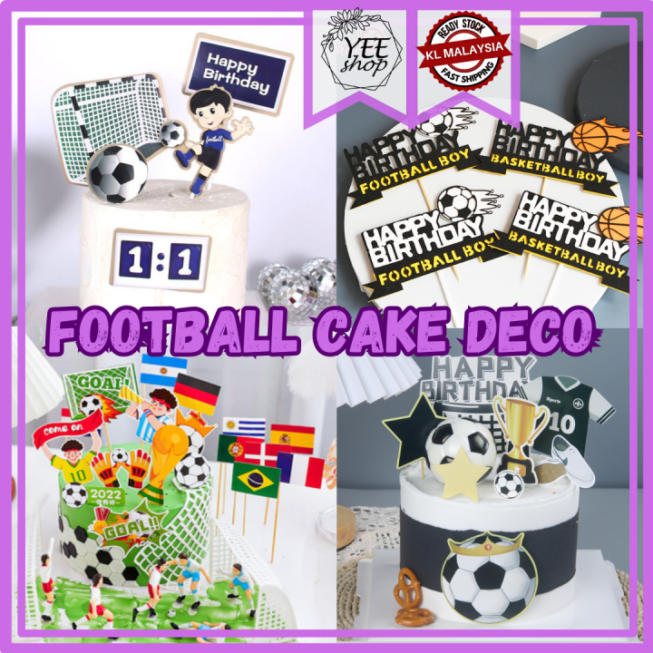 | Cake Decoration | World Cup Football Soccer Basketball Trophy Bola ...