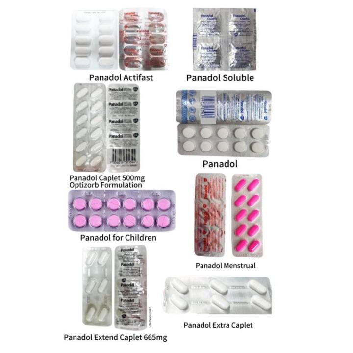 Panadol (Actifast, Regular, Caplet 500mg Optizorb Formulation, Extend ...