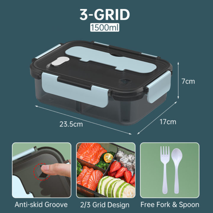 3/2-Grid Lunch Box Work Student Outdoor Activities Travel Microwave ...
