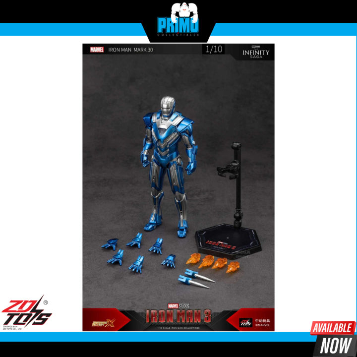 ZD TOYS - Iron Man - Mark 30 Blue Steel 1/10 scale Action Figure (Non ...