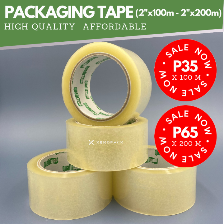 Packaging Tape Clear Makapal/Transparent 2inch x (50m, 100m, 200m, 300m ...