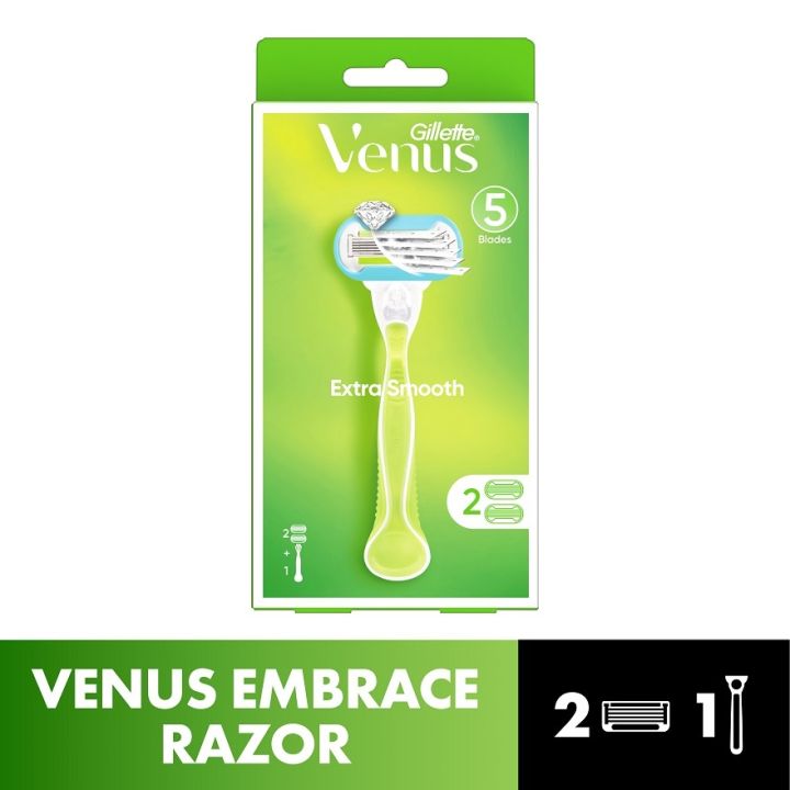 GILLETTE Venus Embrace Razor Pink and x2 Blades | Lazada