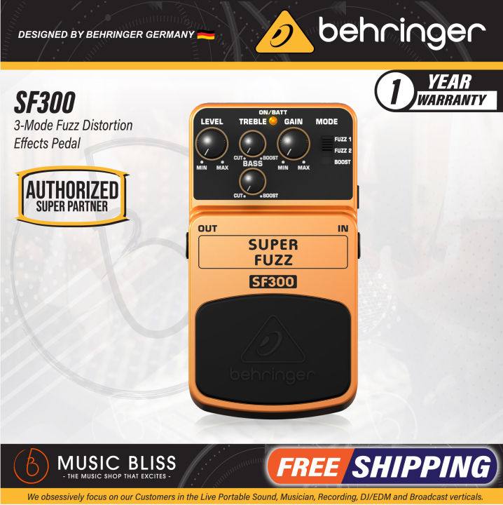 Behringer SF300 Super Fuzz Effects Pedal (SF-300 / SF 300) | Lazada