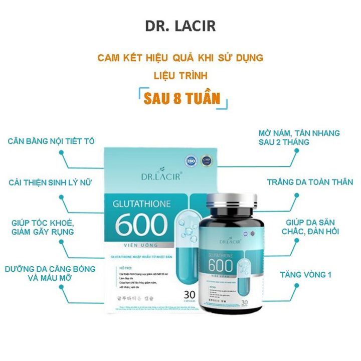 Viên uống dr lacir Glutathione 600 | Lazada.vn