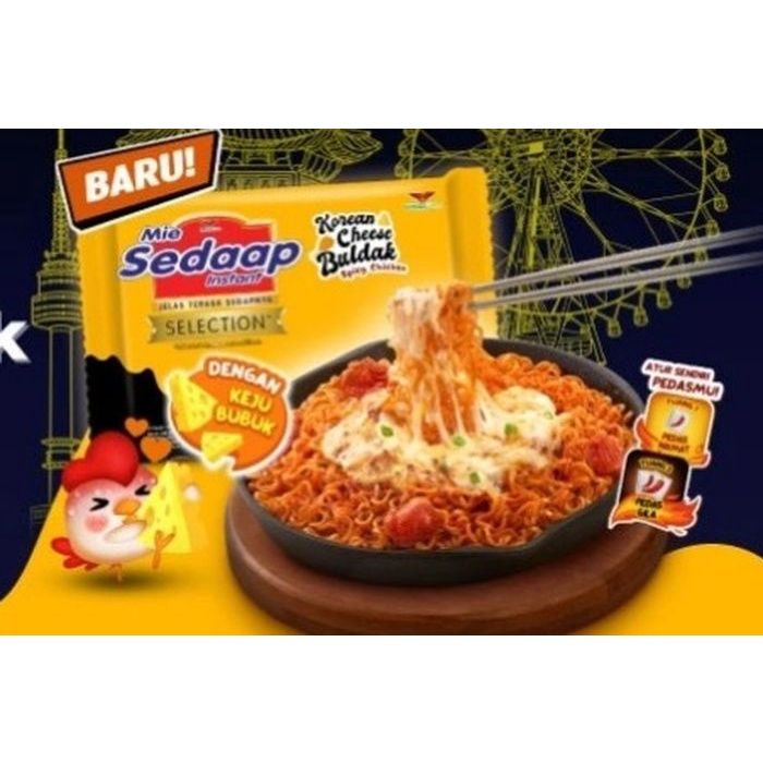 Mie goreng korea viral baru rasa keju pedas sedap/sedaap korean cheese ...