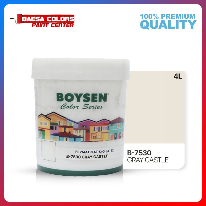 BOYSEN B-7530 GRAY CASTLE SEMI GLOSS LATEX 4L | Lazada PH