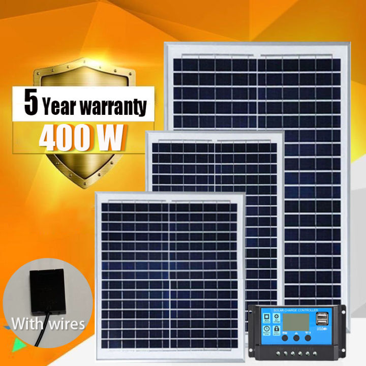 【Warranty】400W Solar Panel 18 Volt Pv Solar Module Solar Cell Panel Generator For Battery Tv and ...