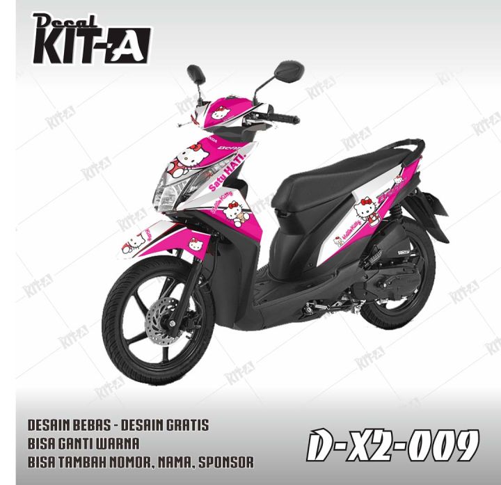 Stiker Decal Beat Injeksi Sticker Variasi Striping Beat D-X2-009 ...