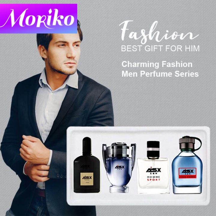 Moriko AISX Men Perfume Fragrance Men Spray Set 4 Bottles in Gift Box ...