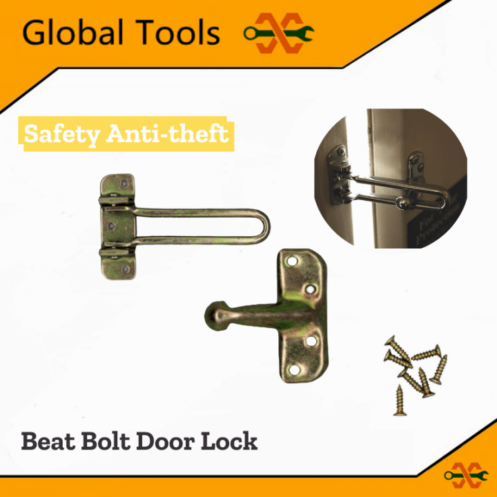 Beat Bolt Door Lock Safety Anti-theft Door Hasp Latch Bolt | Lazada PH