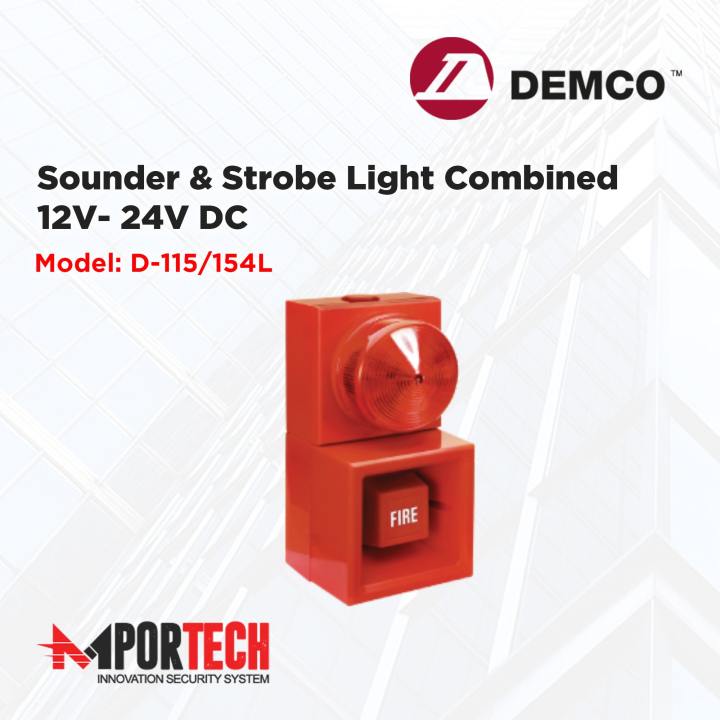 Fire Alarm Sounder & Strobe Light Combined DEMCO D-115/154L 12V- 24V DC Alarm | Lazada PH
