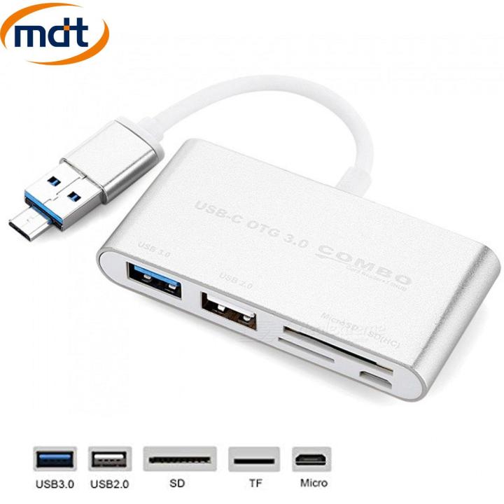 Multi-function USB 3.0 Micro USB OTG COMBO Card Reader Hub for Phone PC ...