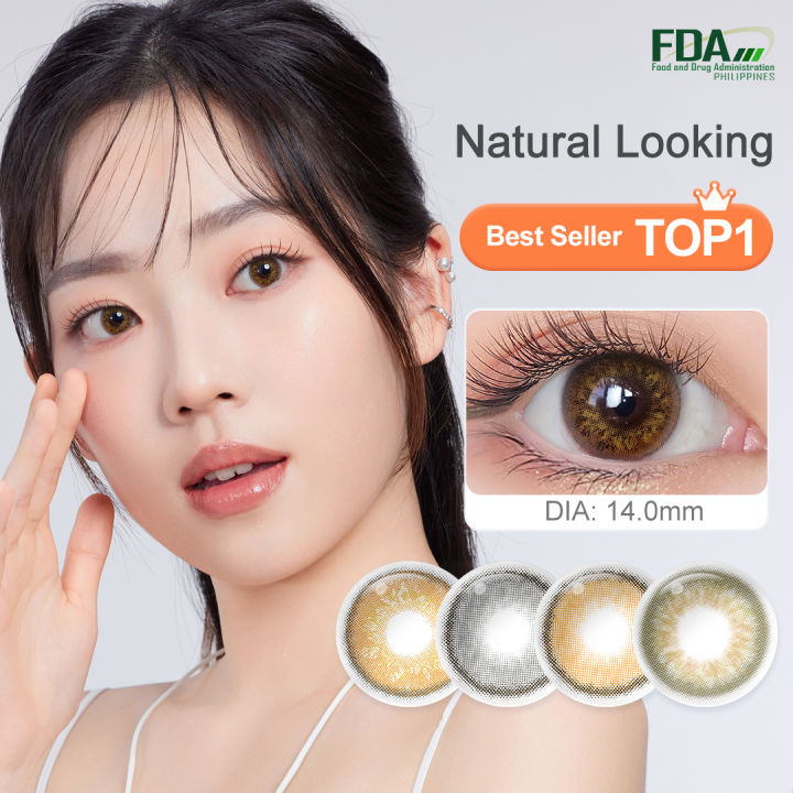 【UP to 30 Models】FLARE COLOR 1Pair=2Pcs Contact Lens 14mm Natural Soft ...
