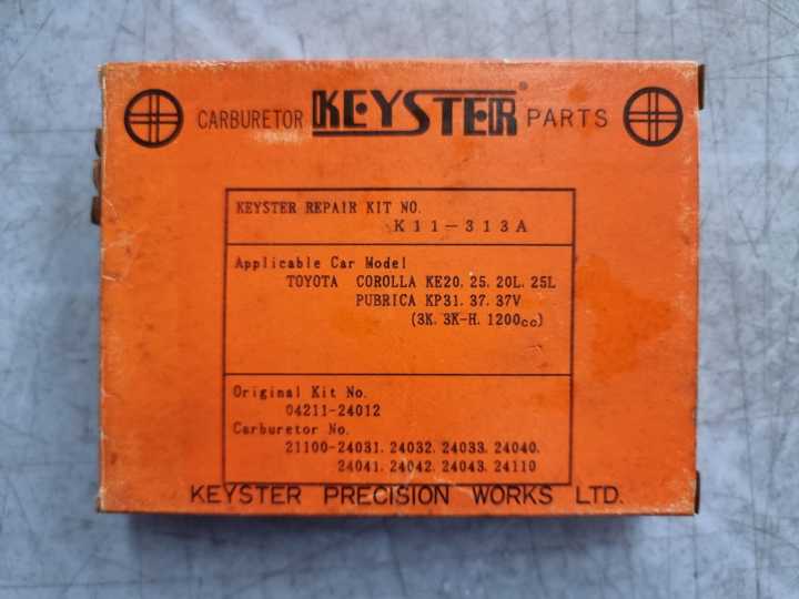 TOYOTA COROLLA KE20 CARBURETOR REPAIR KIT (KEYSTER) K11-313A | Lazada
