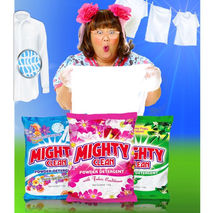 Mighty Clean Detergent Powder Original with Optical Brightener - Powder ...