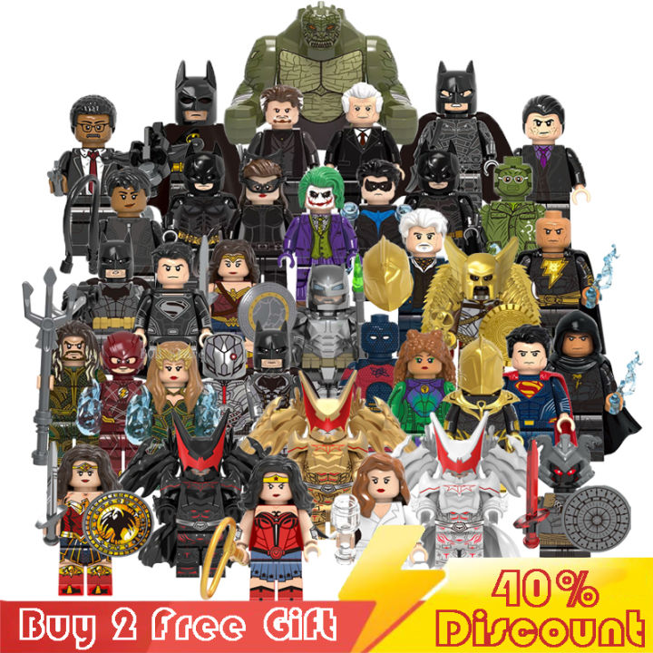 Superhero Building Blocks Toy Hellbatman Supermans Wonder Woman Joker ...