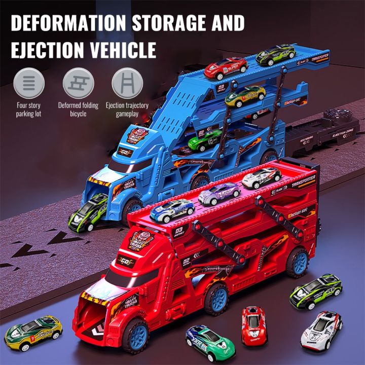 Truck Toy Car for Kids Boy Folding and Shrinking Storage Catapult ...