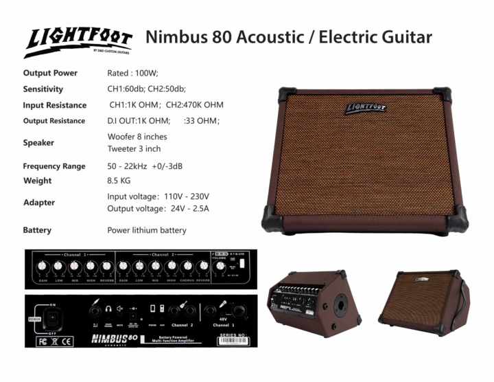 LIGHTFOOT NIMBUS 80W ACOUSTIC GUITAR AMPLIFIER | Lazada PH