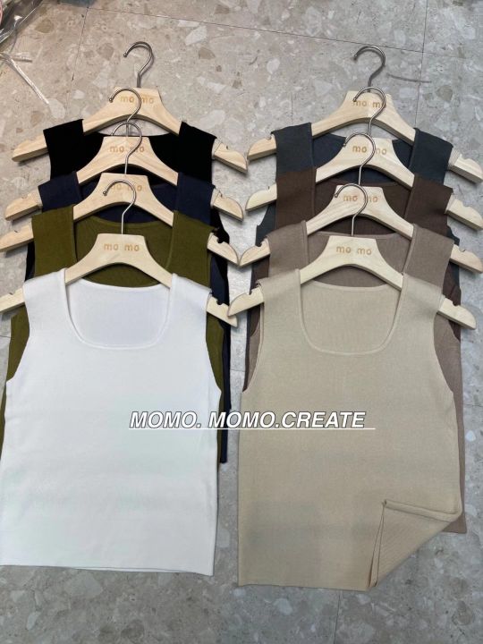 Basic Sleeveless square neck knitted top | Lazada PH