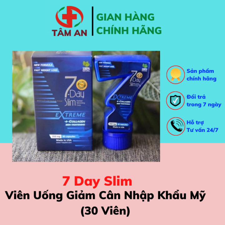7 Day Slim - Viên Uống Giảm Cân Nhập Khẩu Mỹ (30 Viên) - Giấy Cam Kết ...